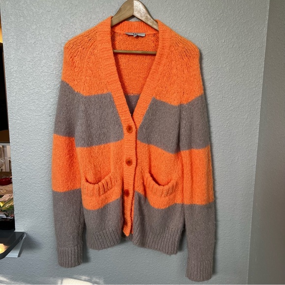 Tibi | Sweaters | Tibi Cozette Striped Oversized Alpaca Cardigan ...